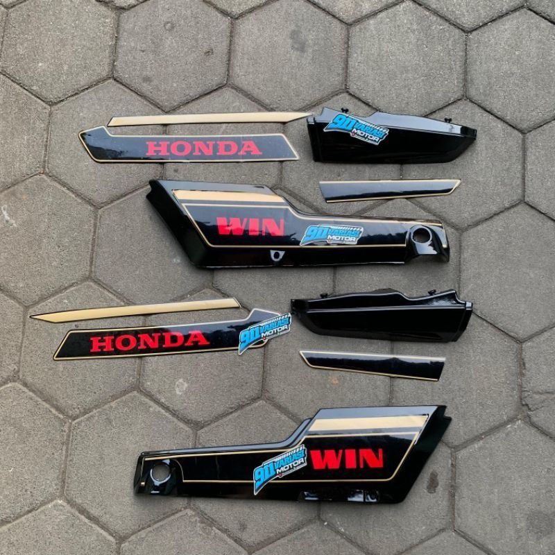 Jual Paket Cover Body Halus HONDA Win 100 Tahun 1984 Warna Hitam Set ...