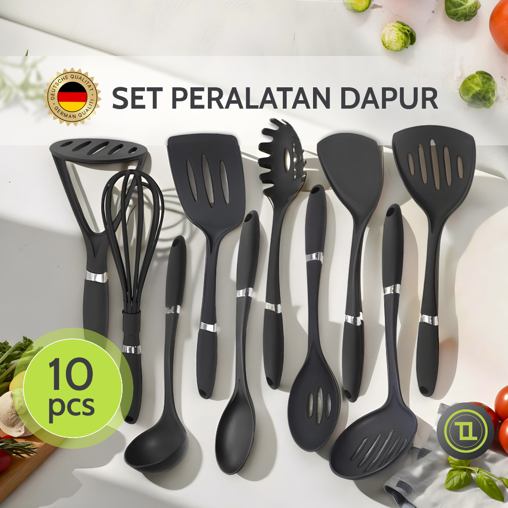 Jual [Terra Taste] Set Spatula Nylon 10 Pcs. Peralatan Masak Tahan ...
