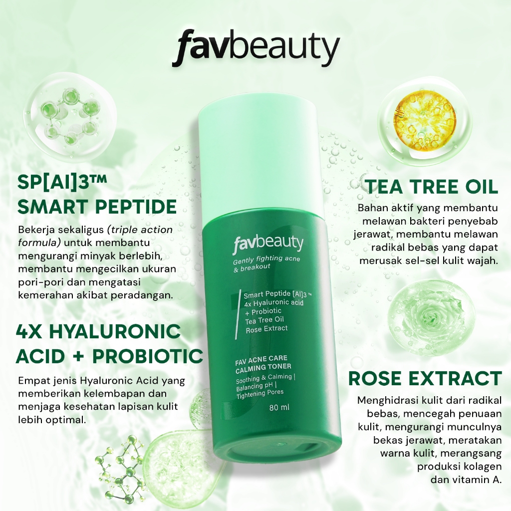 Jual FAV Beauty Acne Calming Toner | Toner Jerawat Toner Kulit Wajah ...