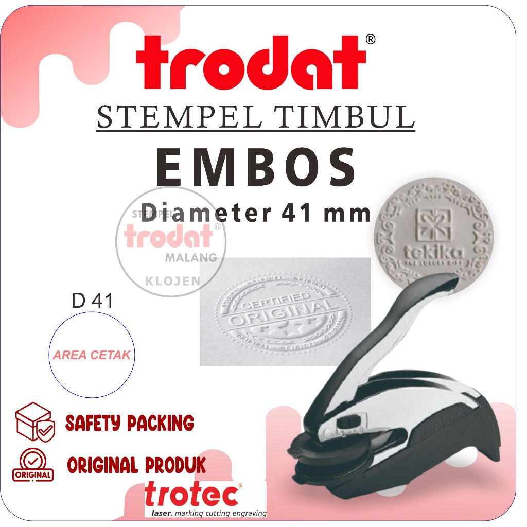 Jual STEMPEL TRODAT Ideal Seal Press EMBOS Stempel Emboss / Stempel ...