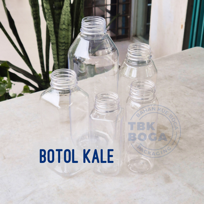 Jual Botol Plastik Kale ( 250, 500 ml, 1 liter ) Bulat Petak Minuman PET Tebal Biasa | Shopee ...