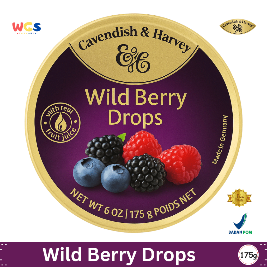 Jual Cavendish & Harvey Wild Berry Drops 175g - Permen Buah Beri Asli ...
