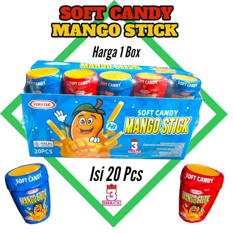 Jual [ BARU ] PERMEN SOFT CANDY MANGO STICK ISI 20 PCS | Shopee Indonesia