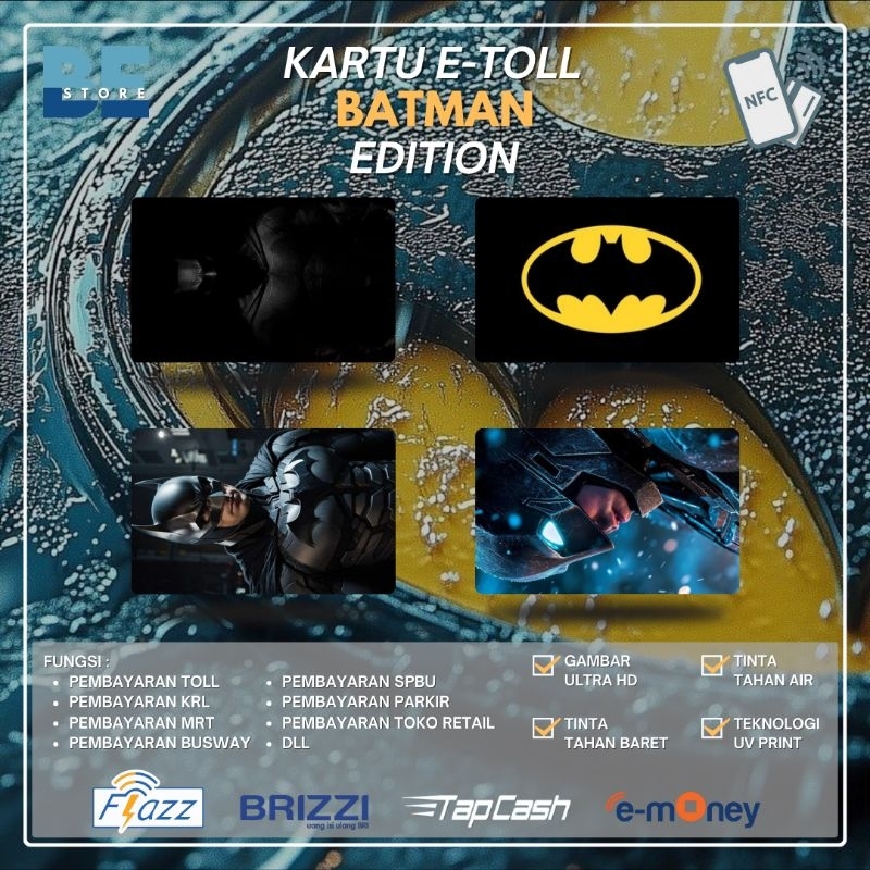Jual KARTU E-MONEY/FLAZZ/BRIZZI/TAP-CASH/ SALDO NOL - EDISI BATMAN ...