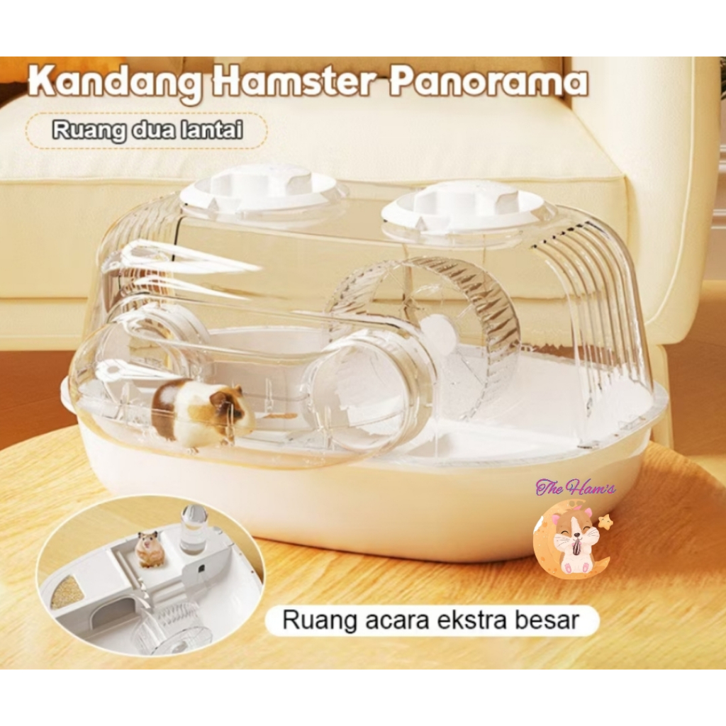 Jual (The Ham's) Rumah Hamster 1 Set Cage Hamster Lintasan Lari Botol Air Tempat Istirahat ...