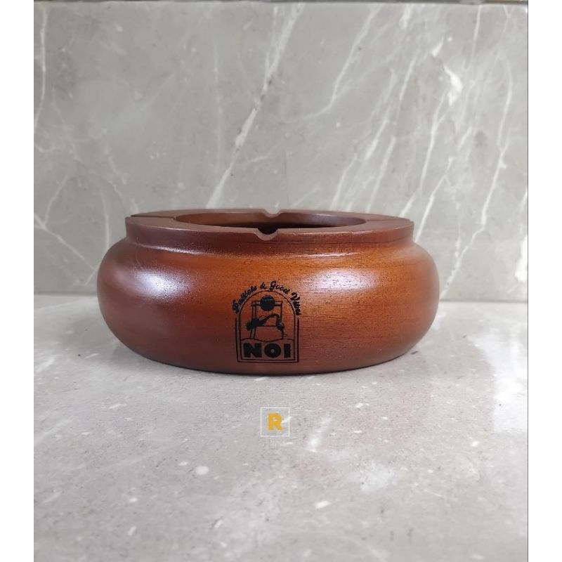 Jual Asbak Kayu Estetik - Kayu Mahoni + Custom Logo | Shopee Indonesia