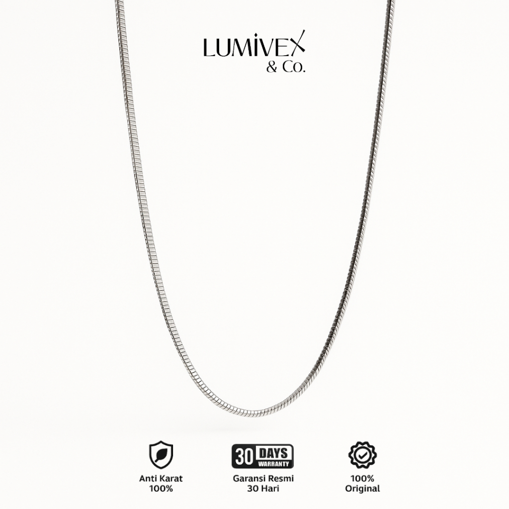 Jual Kalung Polos Titanium Stainless Pria Wanita Anti Karat Unisex ...