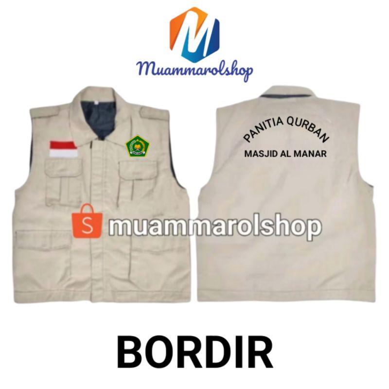 Jual rompi panitia qurban full bordir | Shopee Indonesia