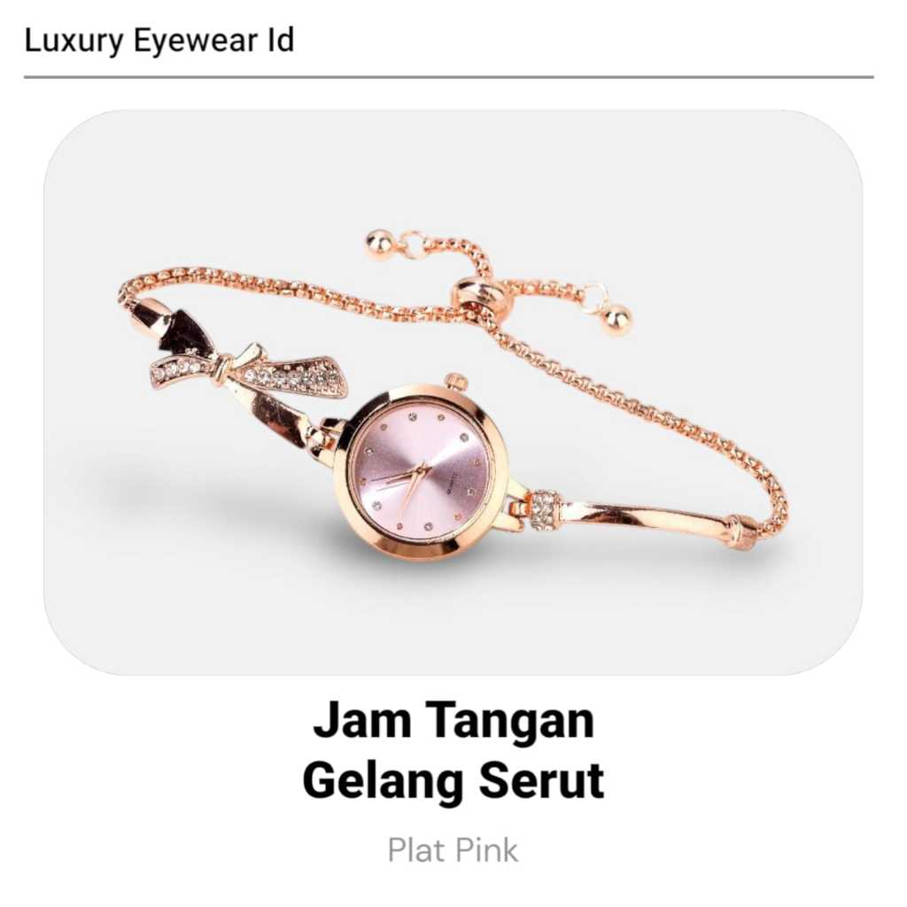Jual Jam Tangan Serut Mewah Gelang Serut Wanita Analog Quartz ...