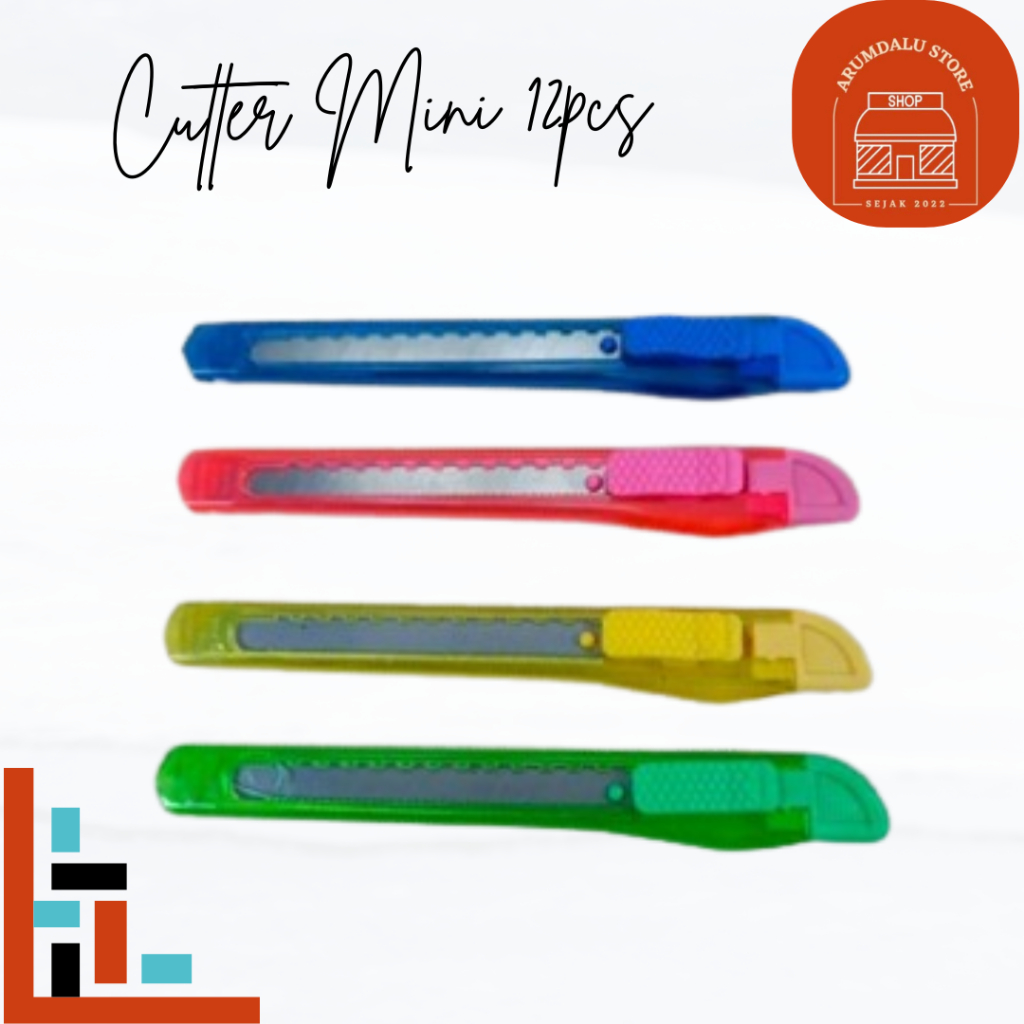 Jual CUTTER KECIL RENTENG PER LUSIN ISI 12PCS | Shopee Indonesia