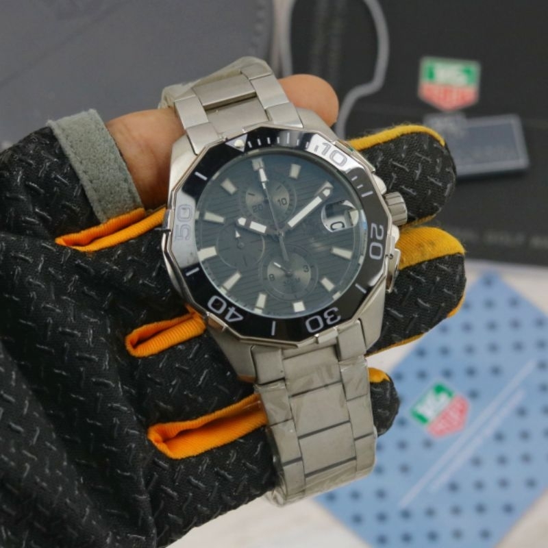 Jual JAM TANGAN PRIA TAG HEUER AQUARACER CALIBRE 16 SILVER BLACK JAPAN ...
