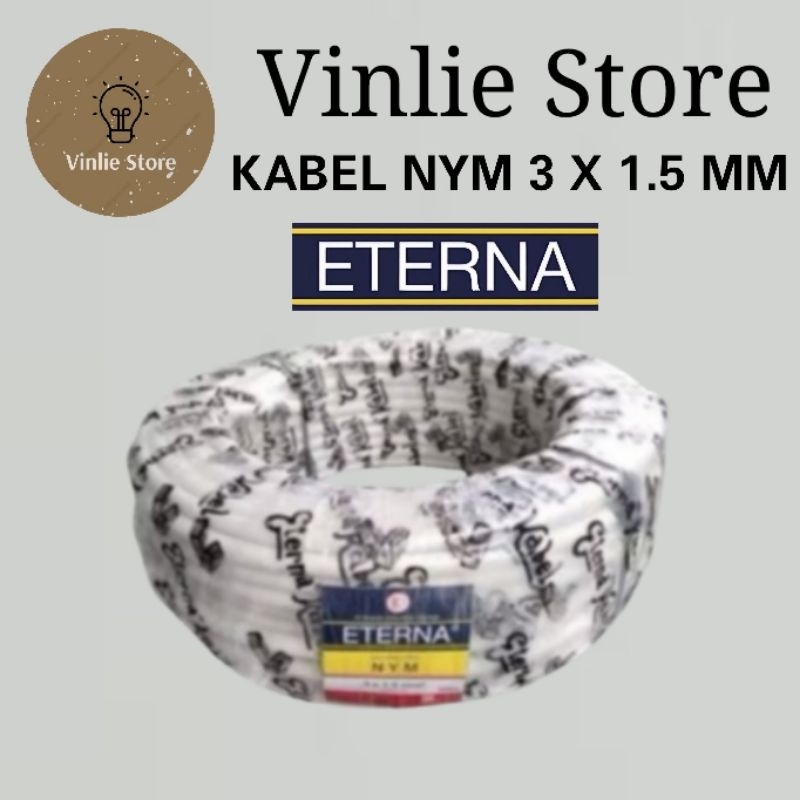 Jual ETERNA Kabel Listrik Tunggal Kawat NYM 3X1,5mm Tembaga Original ...