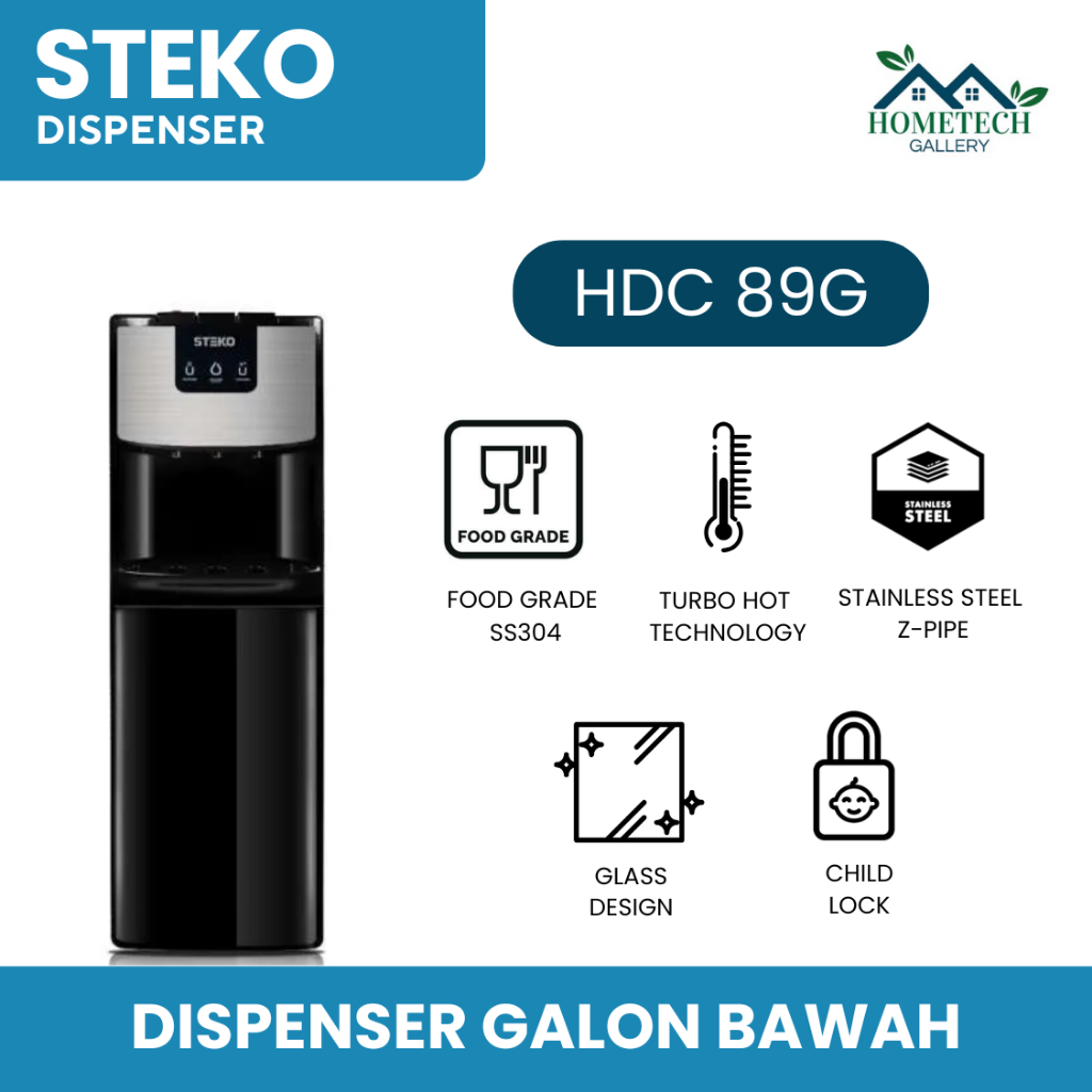 Jual STEKO Dispenser Galon Bawah Compressor - Model HDC 89G | Shopee Indonesia