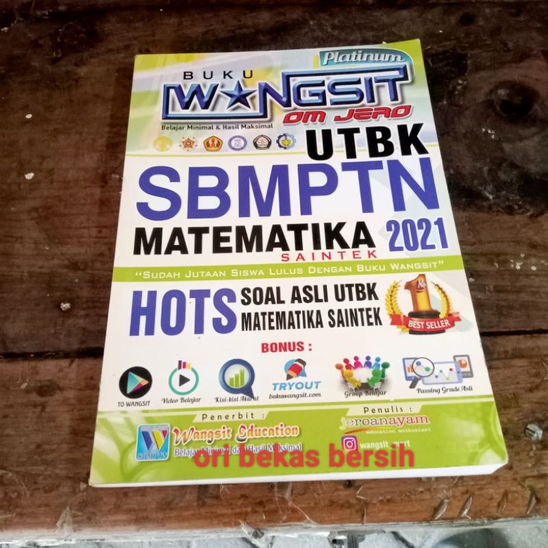 Jual BUKU WANGSIT OM JERO UTBK SBMPTN MATEMATIKA SAINTEK 2021 HOTS Penerbit WANGSIT EDUCATION ...