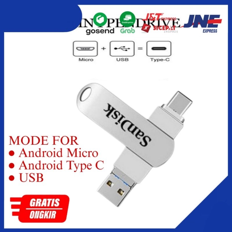 Jual Flashdisk 3in1 untuk Android micro Type C USB 3.0 1 2 TB | Shopee ...