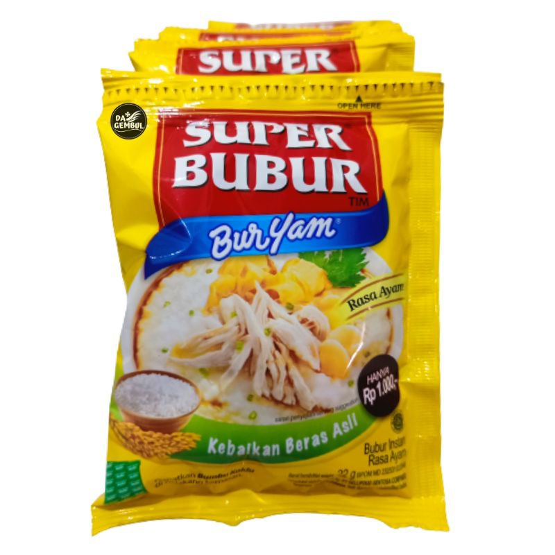 Jual Super Bubur Instan Seduh Buryam Renceng Rasa Ayam 22 Gram (isi 10 ...