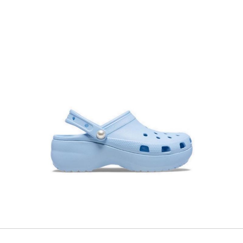 Jual Sandal Unisex Crocs Platform Pearl Clog Blue Calcite (ORIGINAL100 ...