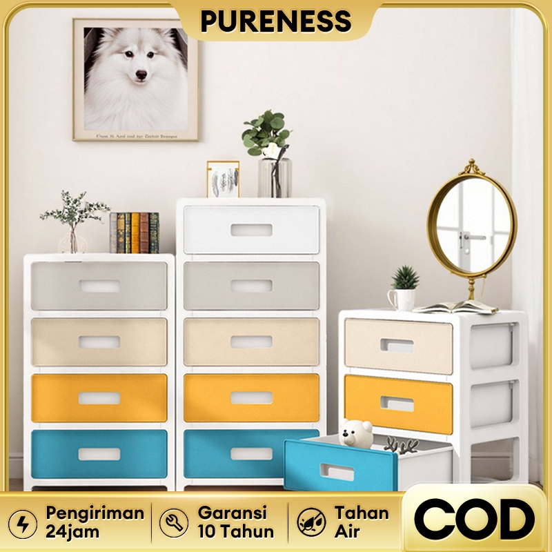 Jual PURENESS Lemari Pakaian Plastik 35CM S99 / lemari plastik susun ...