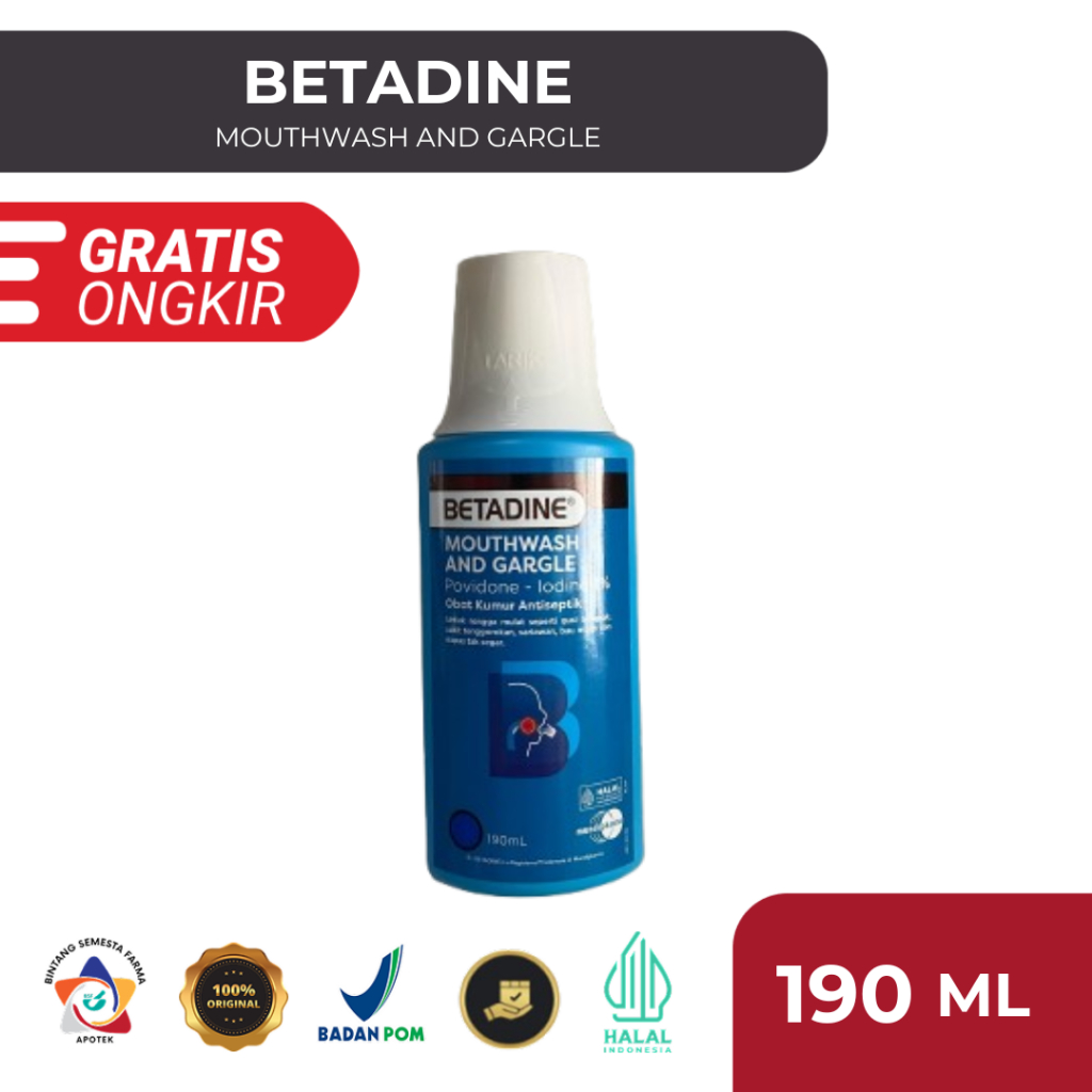 Jual Betadine Mouthwash & Gargle 190ml / Obat Kumur | Shopee Indonesia