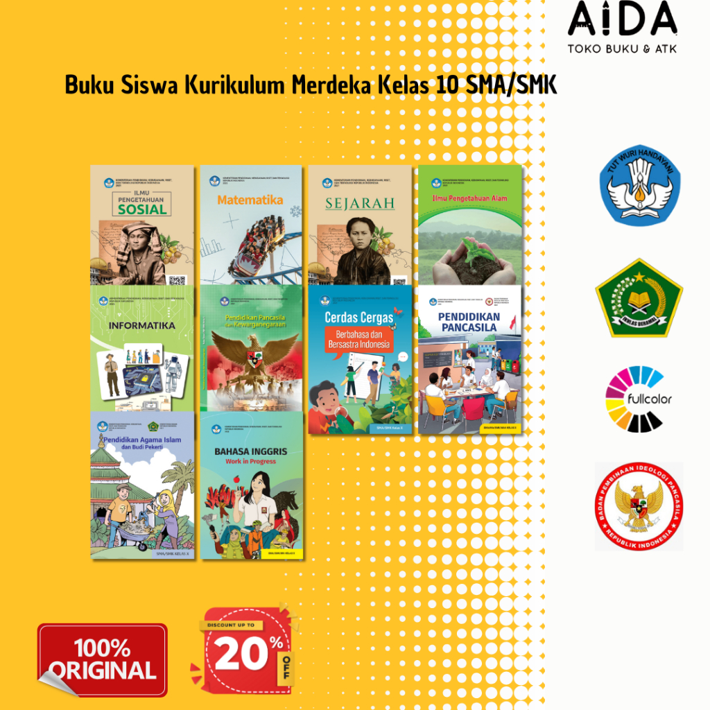 Jual Buku paket kelas 10 SMA / SMK pelajaran kurikulum merdeka K.21 | Shopee Indonesia