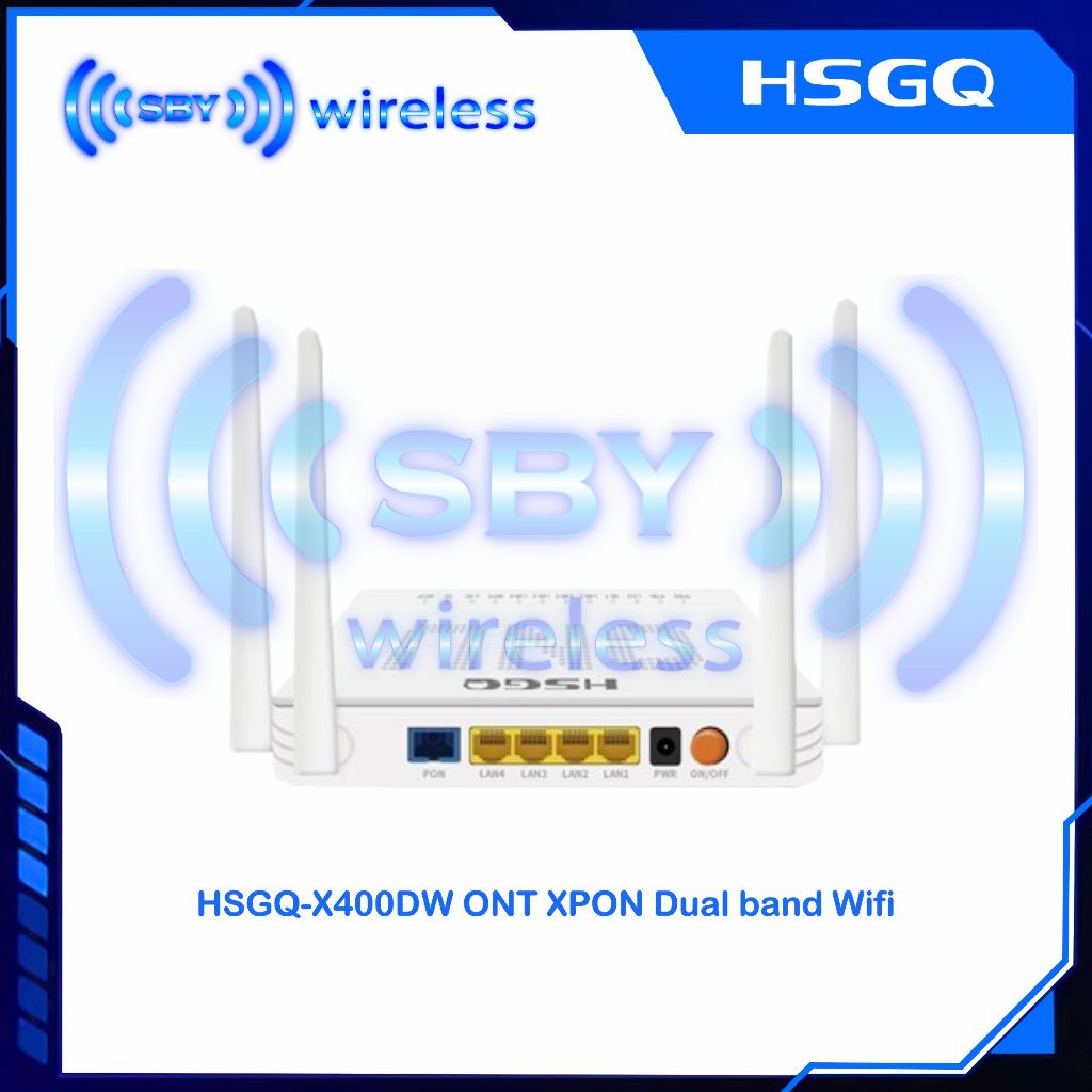 Jual HSGQ-X400DW ONT XPON 4GE+2.4G+5.8G (1200M) ONU Dual band Wifi ...