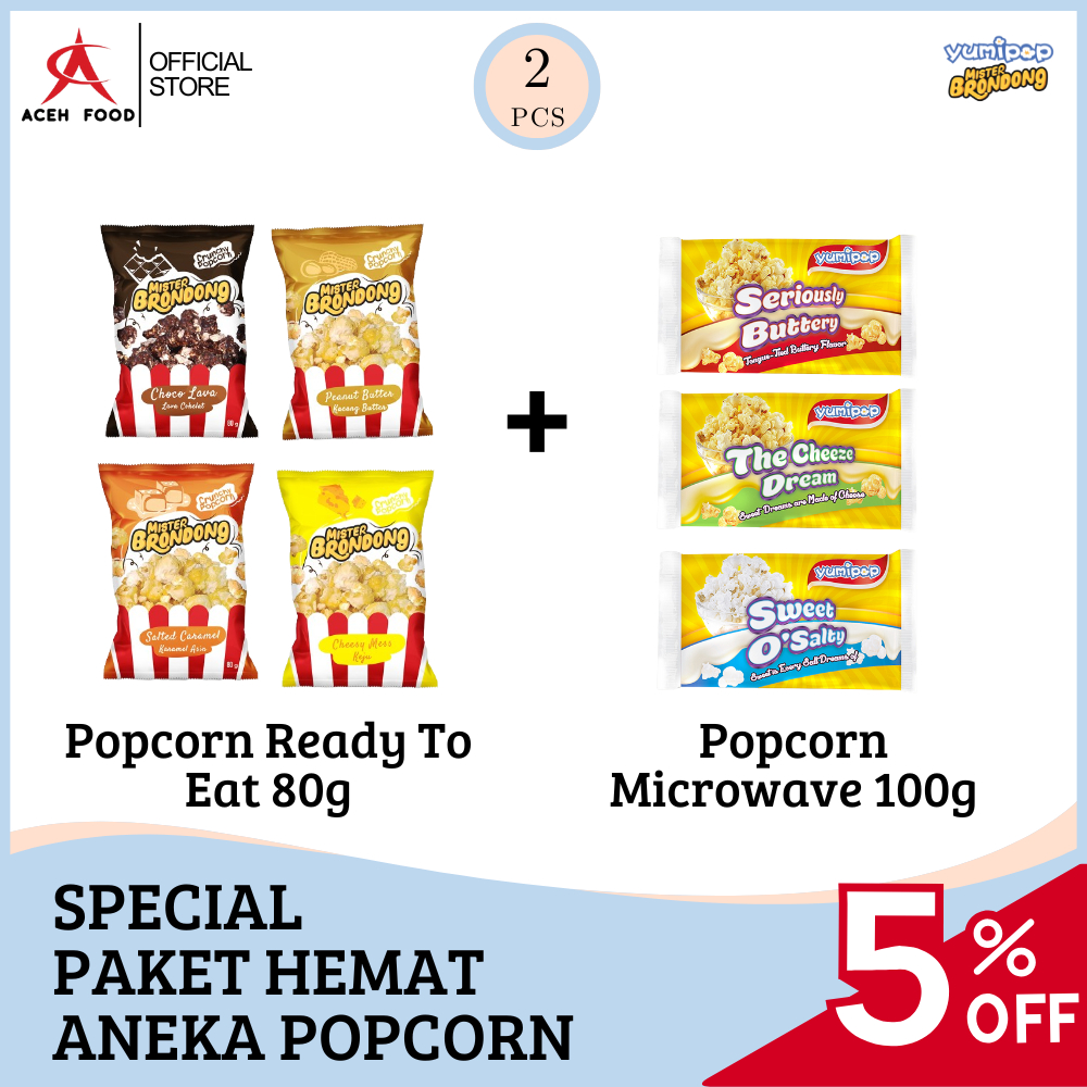 Jual Special Bundling Paket Hemat Popcorn Mister Berondong 80gr dan ...