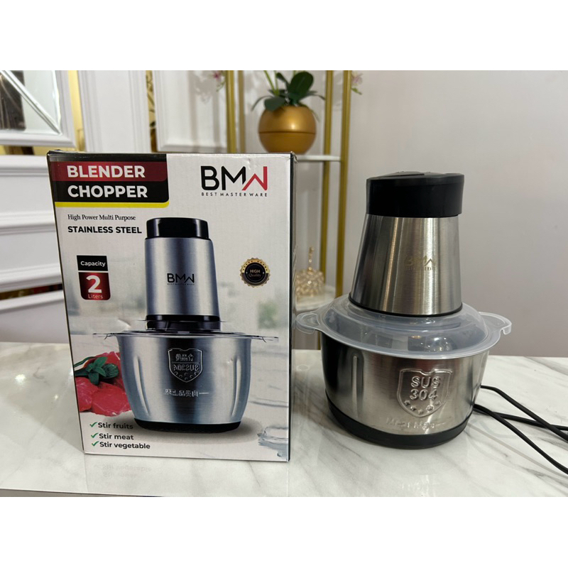 Jual Blender Chopper Stainless Steel BMW – 2 Liter | Penggiling Daging ...