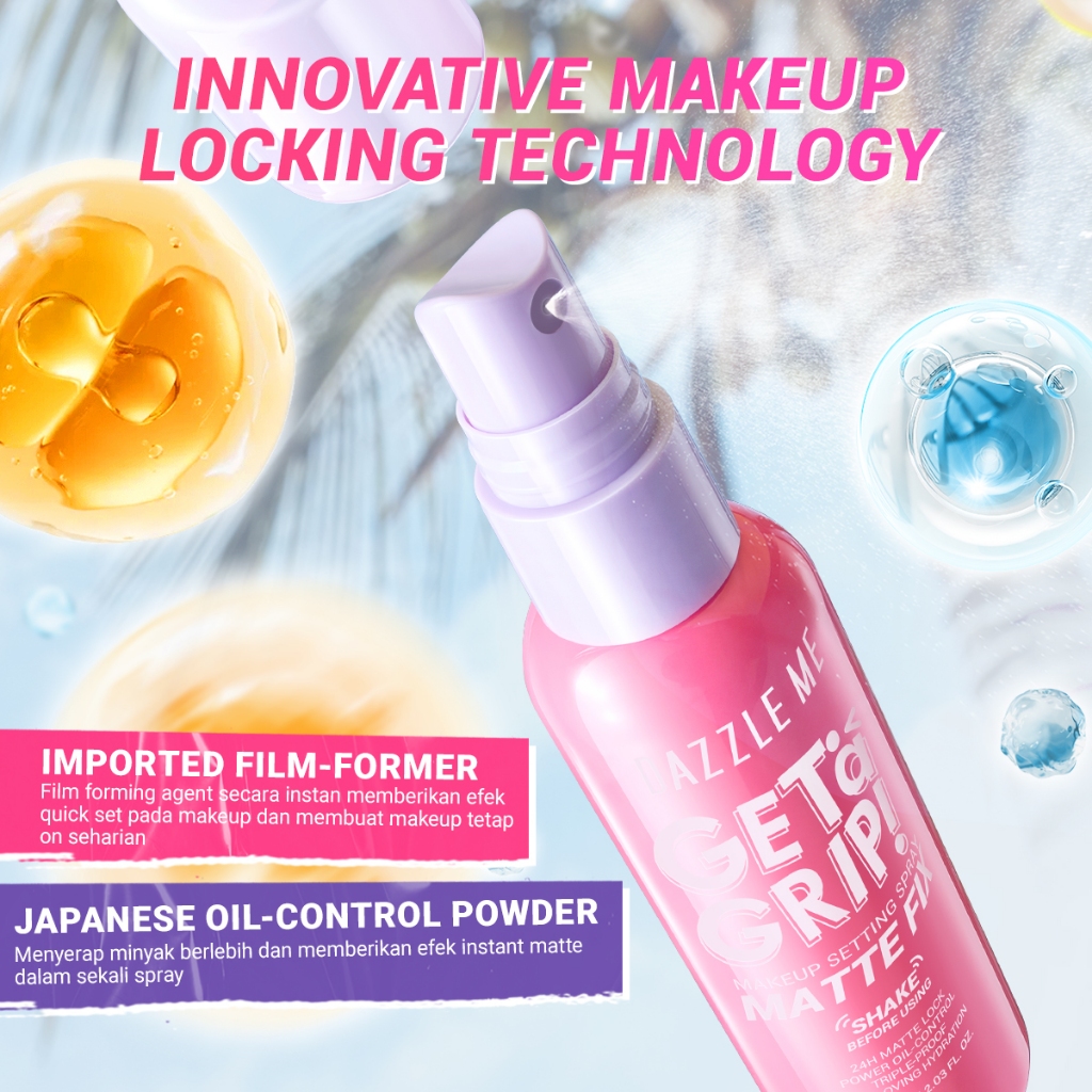 Jual DAZZLE ME Get a Grip! Makeup Setting Spray Dewy Fix Beauty ...