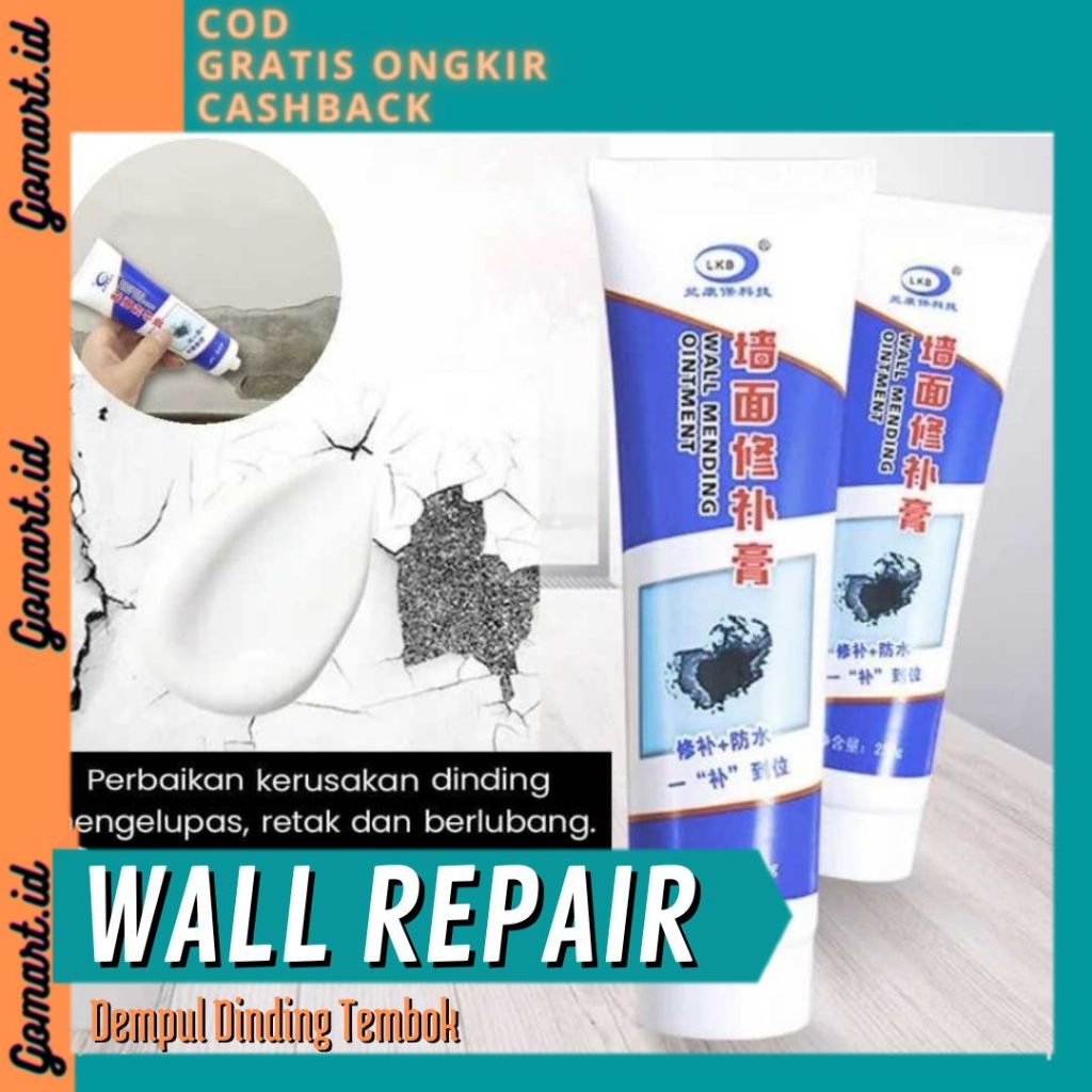 Jual Lem Dempul Tembok Retak 250gr - Krim Perbaikan Tembok Dinding ...