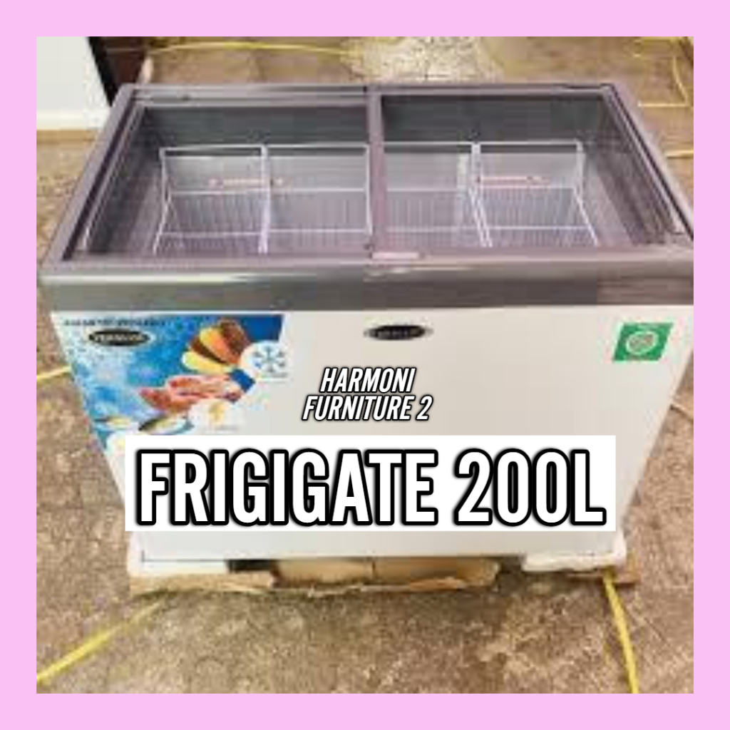 Jual CHEST FREEZER FRIGIGATE200 LITER KACA SLEDING F 210SDF LV FREEZER ...