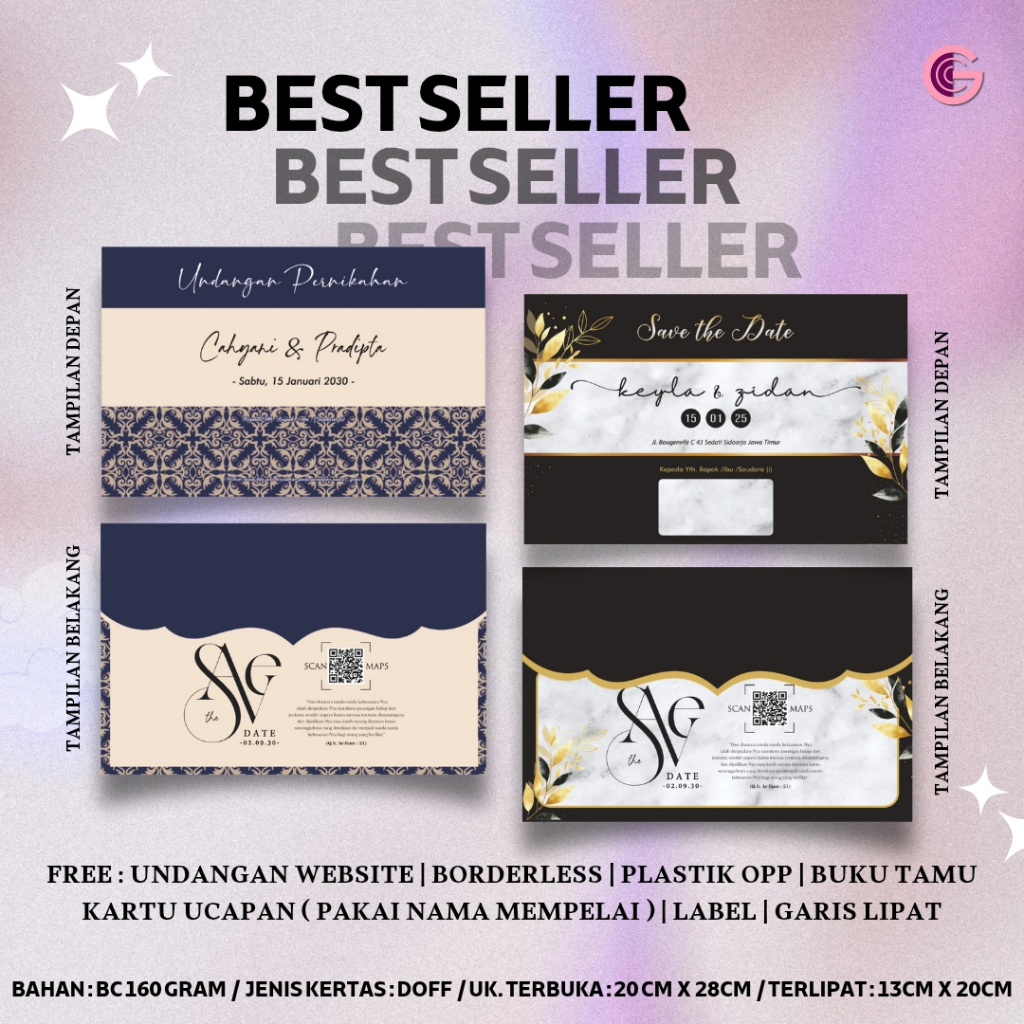 Jual Undangan Pernikahan / Undangan Akad Nikah / Undangan Khitan ...