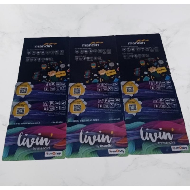 Jual KARTU E-MONEY MANDIRI LIVIN card E-TOLL sudah NFC (free pelindung ...