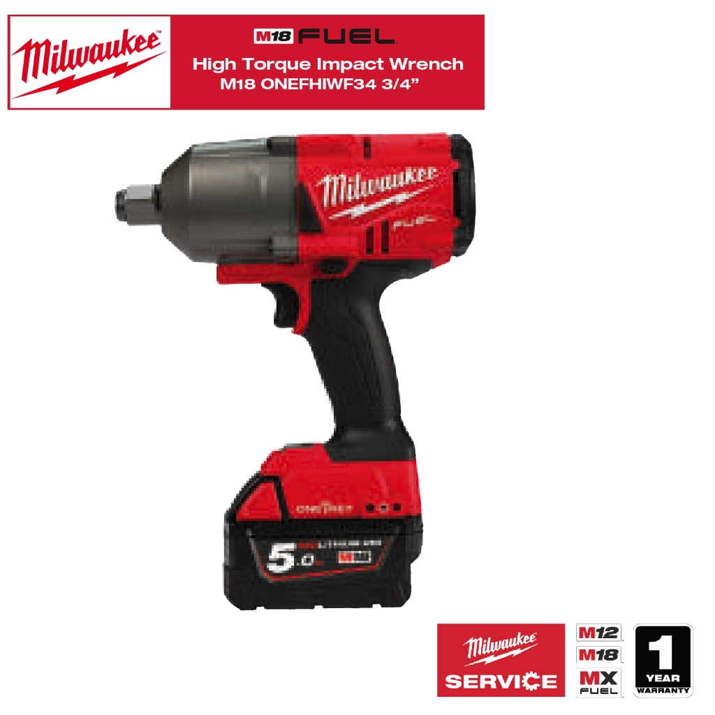 Jual Milwaukee M18 ONEFHIWF34 Anvil High Torque Impact Wrench - Kunci ...