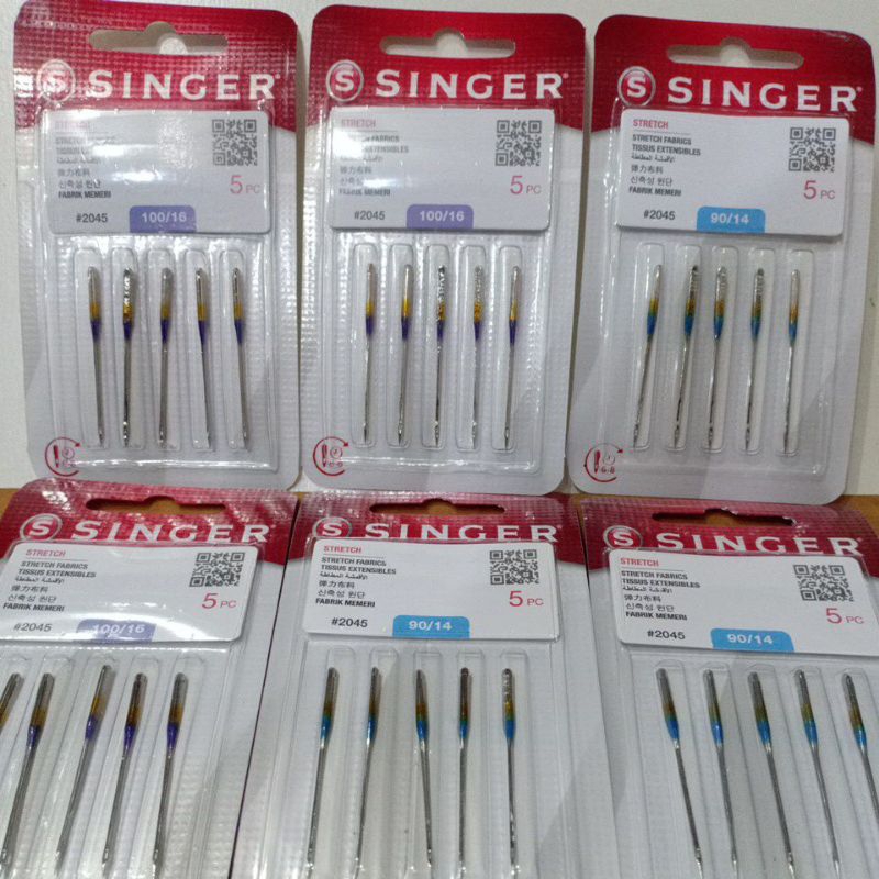 Jual Jarum singer red blisters no 2045 / jarum mesin jahit potable ...