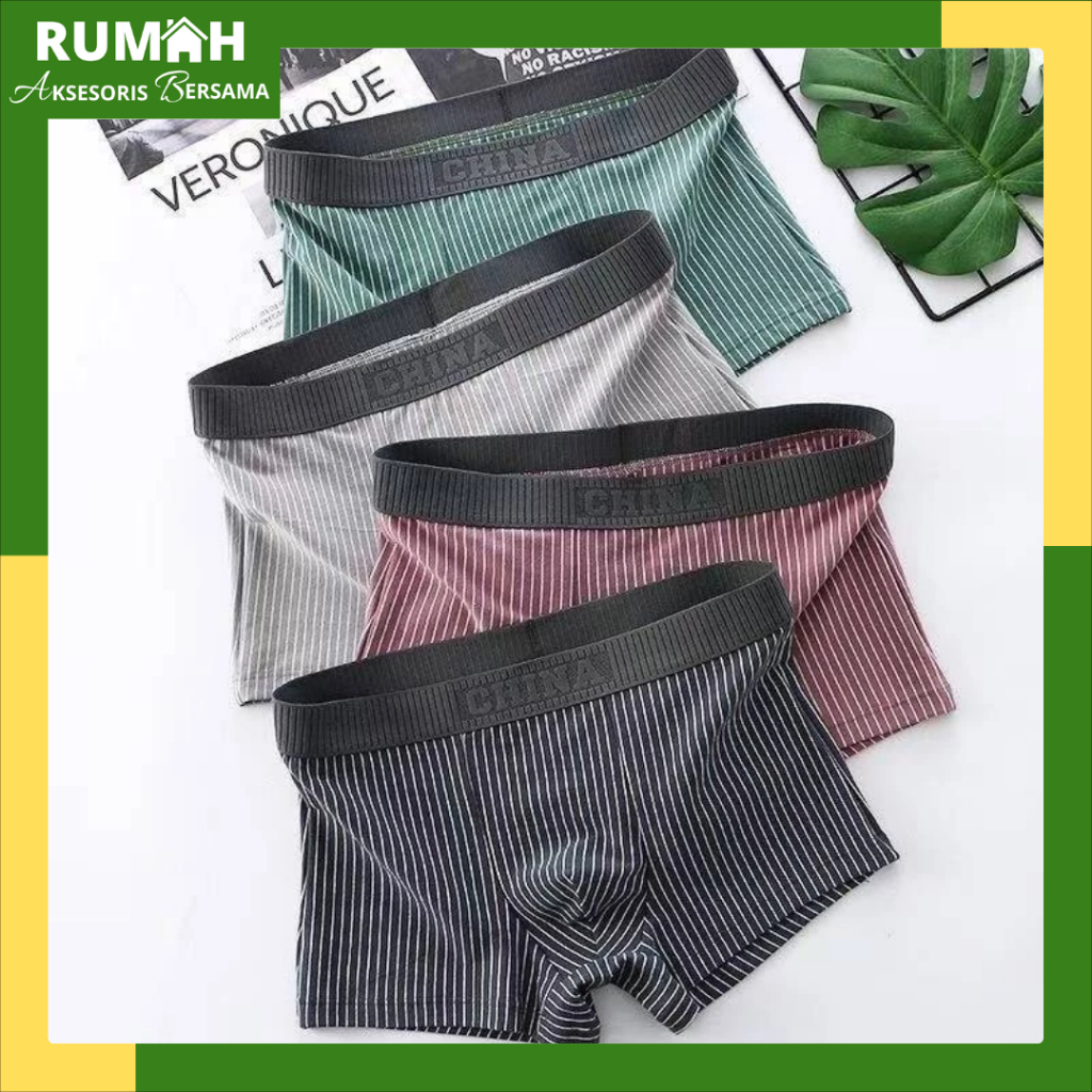 Jual RAB BX639 Boxer Pria Pakaian Dalam Brief Laki-Laki Cowo Motif ...