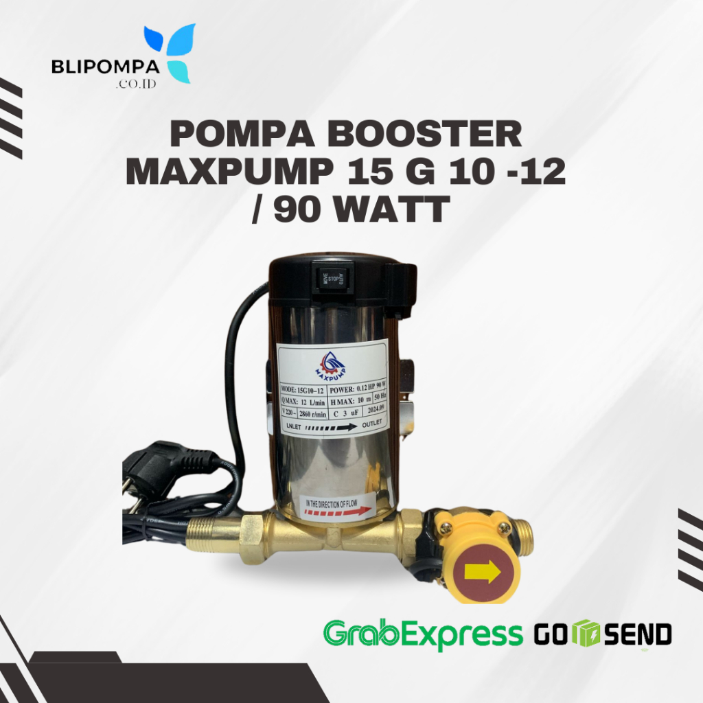 Jual POMPA AIR BOOSTER MAXPUMP 15G10 - 12 90 WATT - POMPA AIR PENDORONG ...