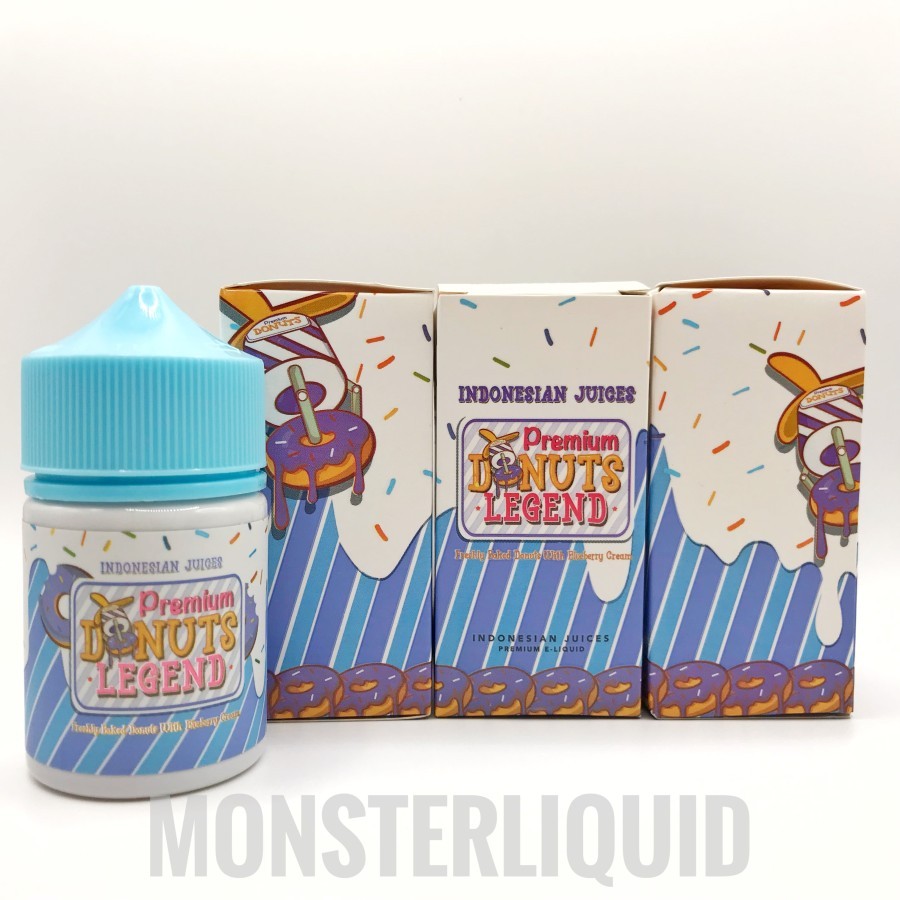 Jual PREMIUM DONUTS LEGEND DONAT BLUEBERRY BY INDONESIAN JUICES 3MG 6MG ...