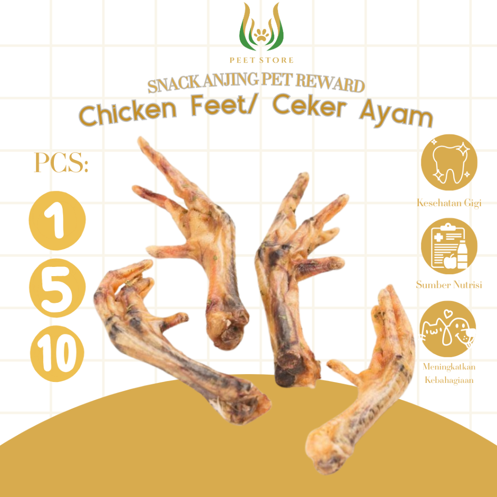 Jual PEET STORE Chicken Feet Jerky Snack | Cemilan Anjing Ceker Ayam ...