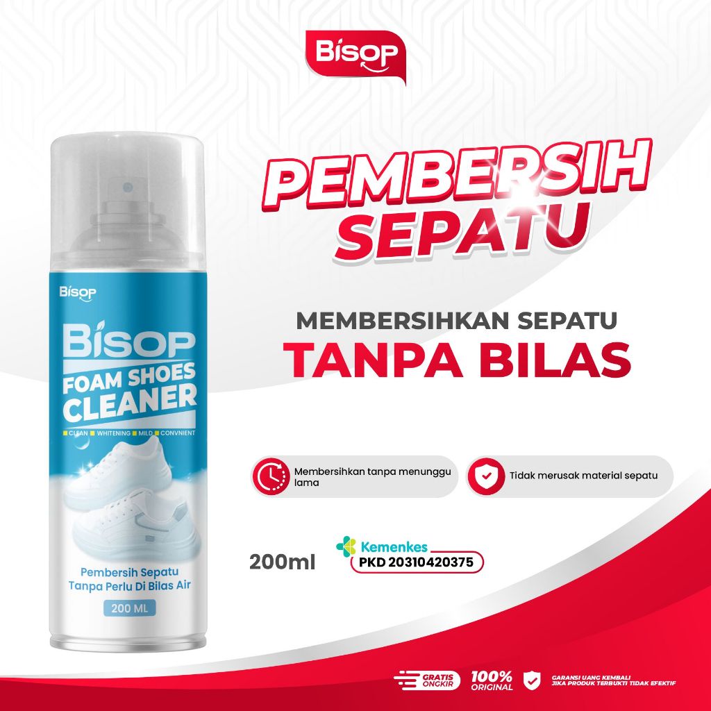 Jual Bisop - Pembersih Sepatu Tanpa Air Sabun Sepatu Foam Shoes Cleaner ...