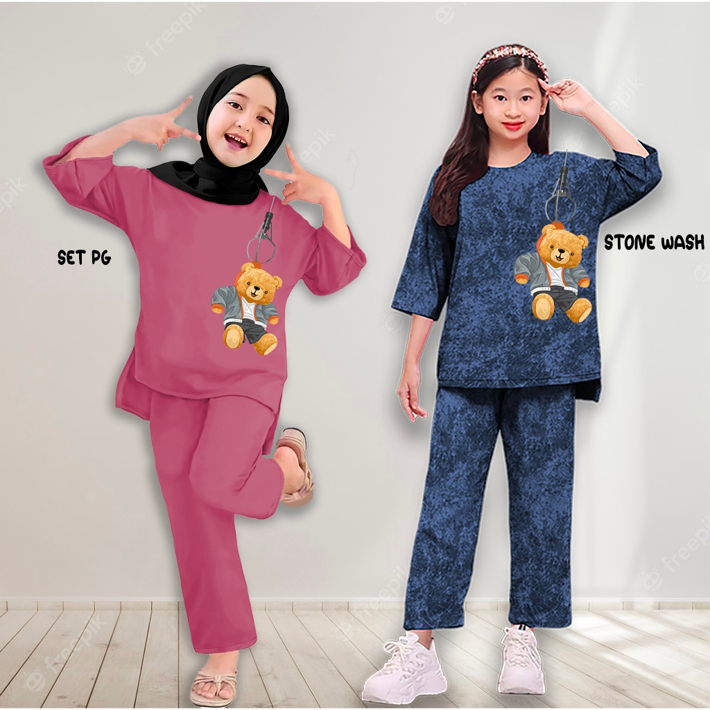 Jual Setelan Anak Perempuan Usia 4-13 Tahun Baju Kaos & Celana Setcel ...