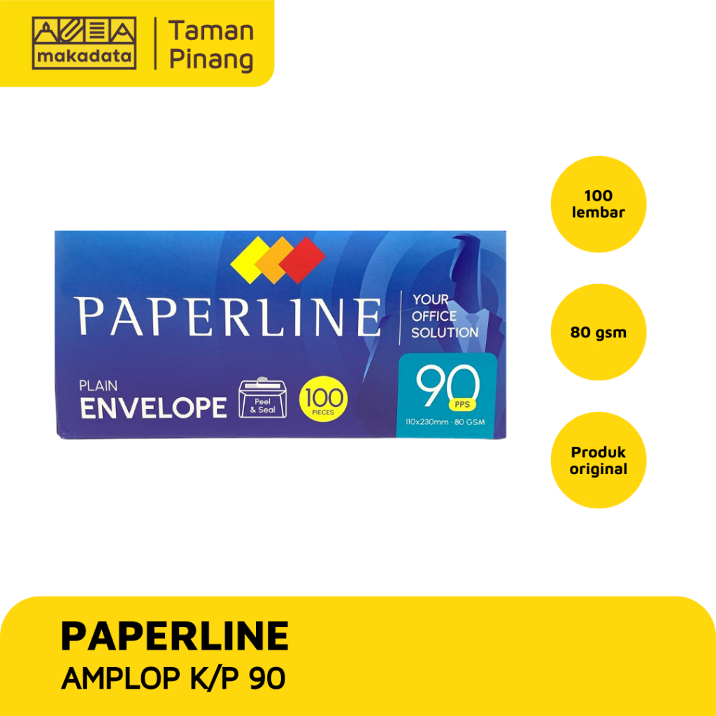 Jual ENVELOPE / AMPLOP PAPERLINE KABINET POLOS 90 (1 PAK) | Shopee ...