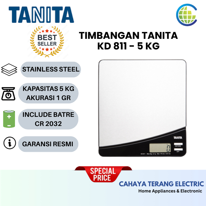 Jual Tanita KD811 Timbangan Dapur Kue Digital KD 811- 5 Kg | Shopee Indonesia