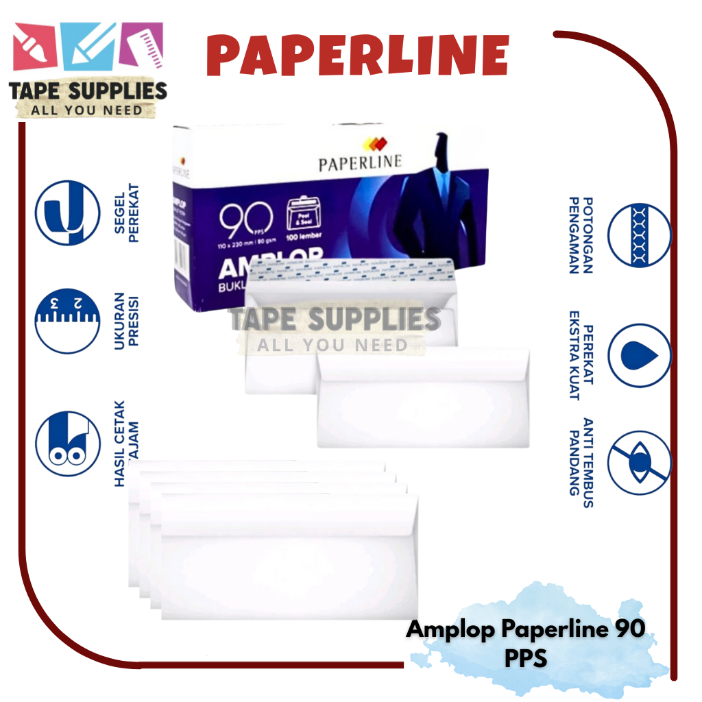 Jual Amplop Besar Putih 90 Paperline 1Pack (ISI 100 LEMBAR) | Shopee ...
