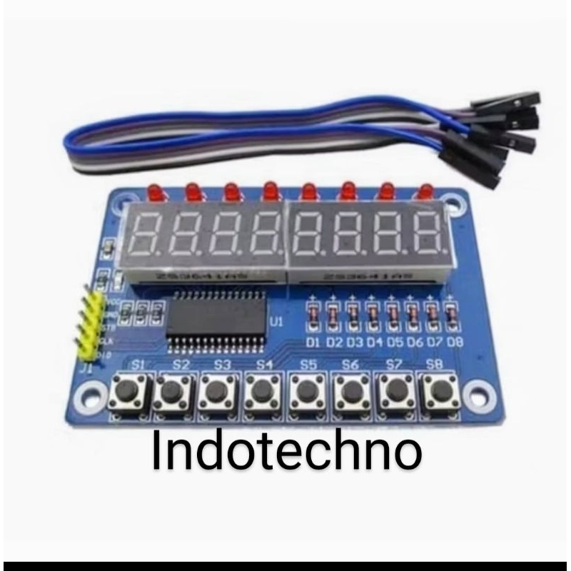 Jual tm1638 8bit led and key display module for arduino uno raspberry pi | Shopee Indonesia