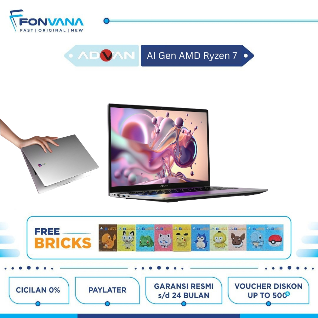 Jual Advan AI Gen R7 | Advan Notebook AI Gen AMD Ryzen 7 - 8845HS 16GB ...