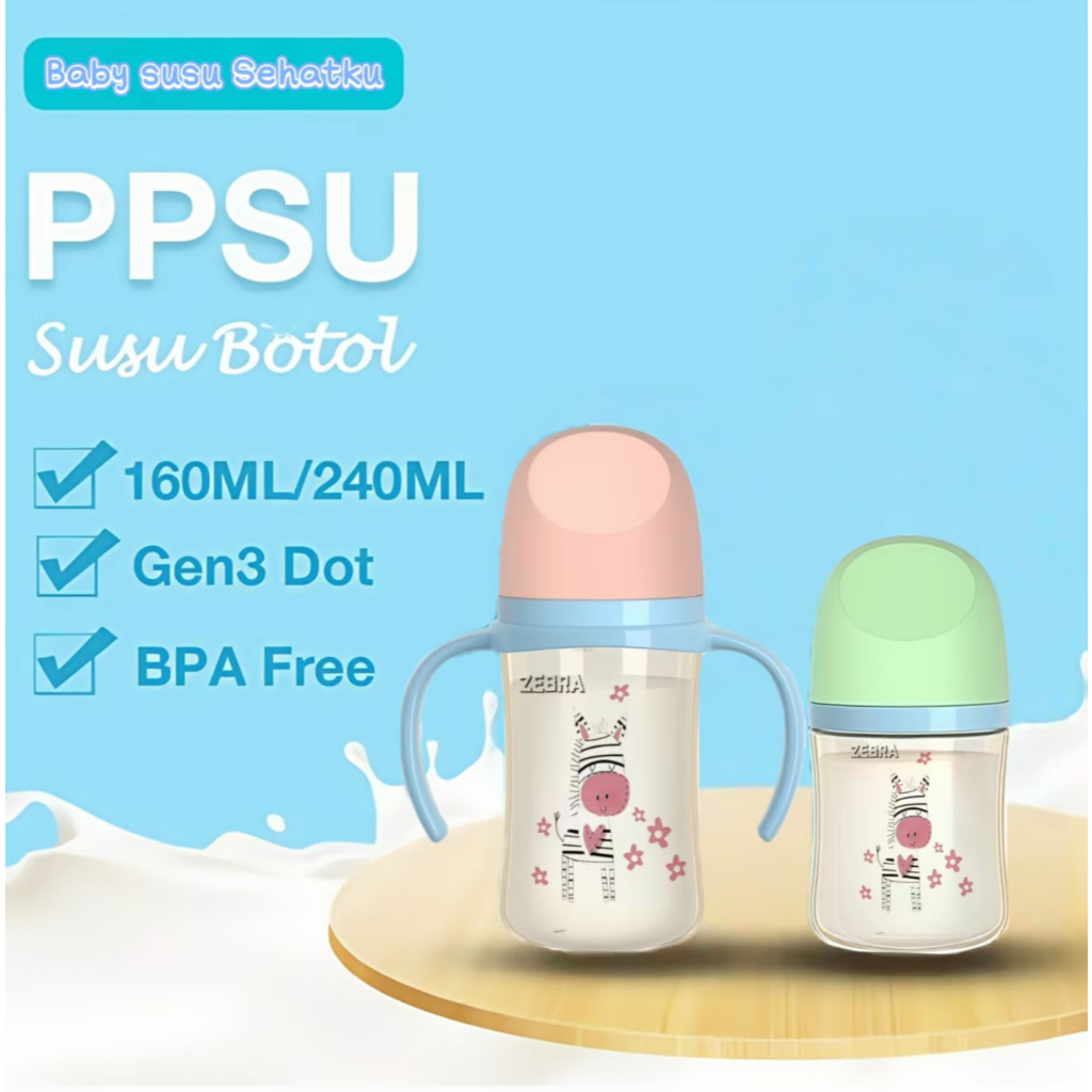 Jual PROMO 4.4 PUNCAKDot Bayi Botol Susu PPSU 160ml 240ml Botol Minum Bayi BPA Free Botol Bayi ...