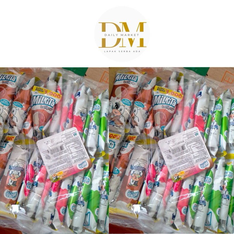Jual Milkita Renceng Isi 30pcs/ Permen Milkita/ Milkita Lollipop ...