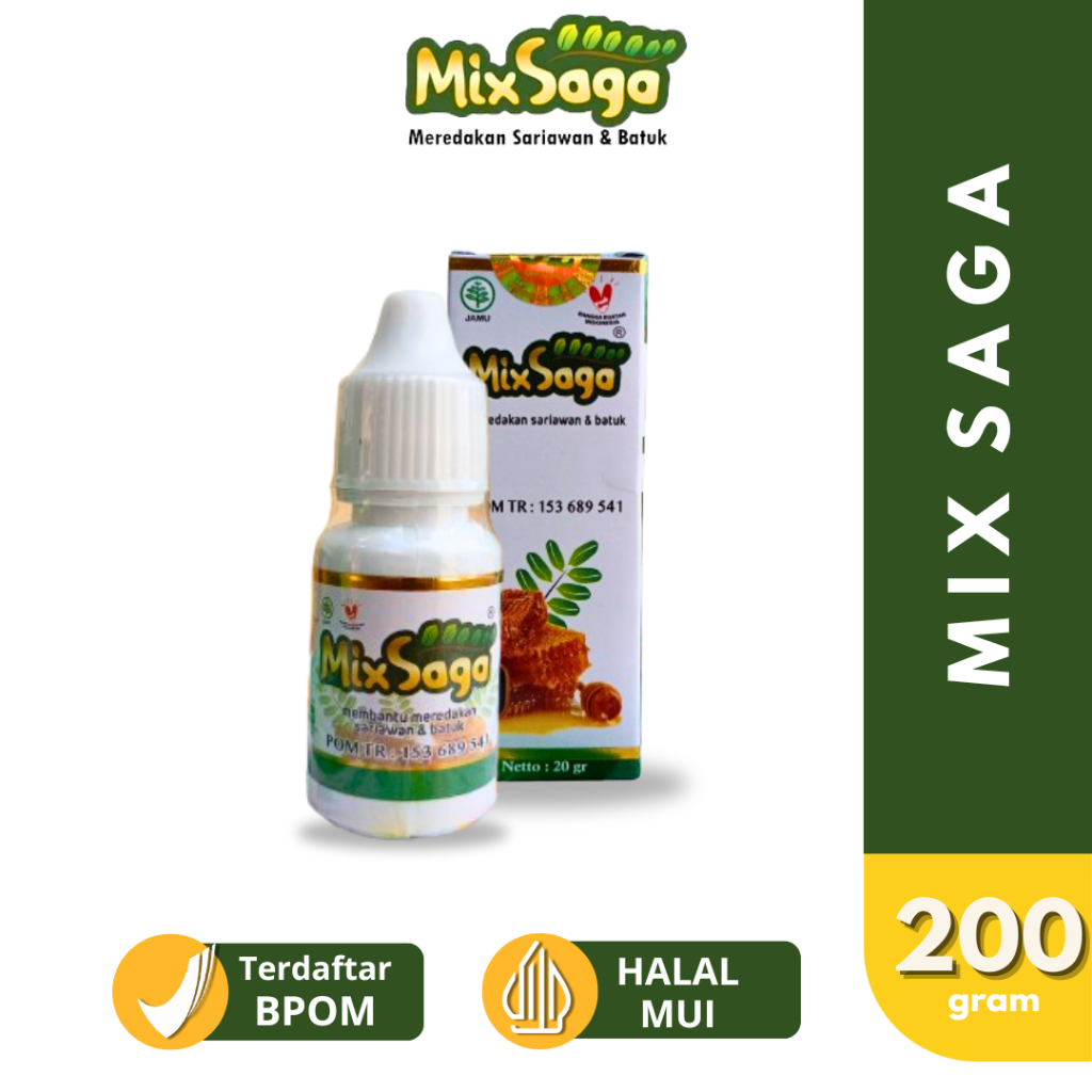Jual MIX SAGA Madu Herbal Batuk Sariawan dan Radang Tenggorokan ...