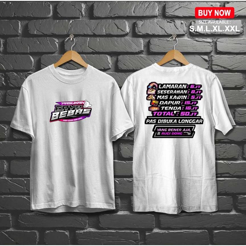 Jual KAOS DISTRO | KAOS KATA - KATA | GAYA BEBAS | RUGI DONG | COCOK ...