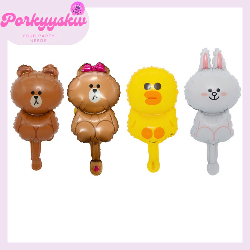 Jual [Porkyyskw] Balon Foil Karakter Line/ Balon Foil Karakter Beruang ...